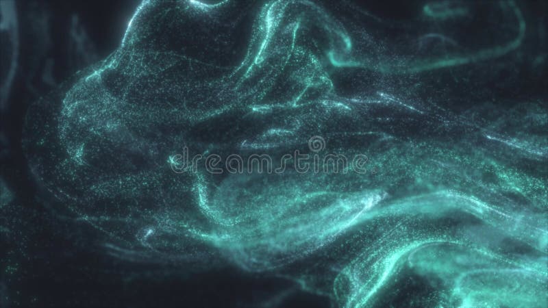 Animated Sea Particles Move To Create Abstract Shapes in Shades of Blue ...