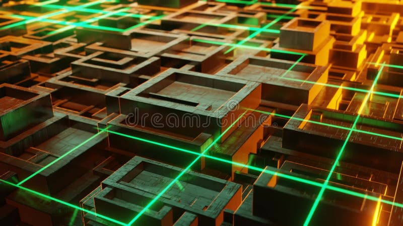 Animated Seamless Screensaver in Hi-Tech Style. Stock Video - Video of ...