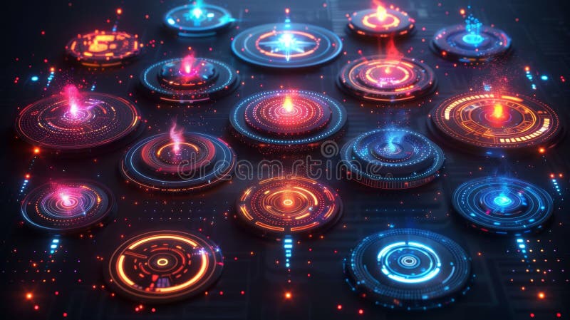 An Animated Sensor Wave Signal or Scanner Laser on a Transparent ...