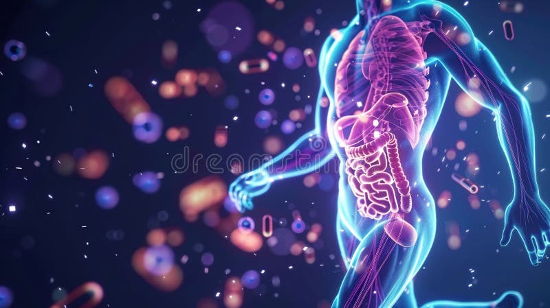 Animated Sequence Showing the Digestion Process and Nutrient Absorption ...