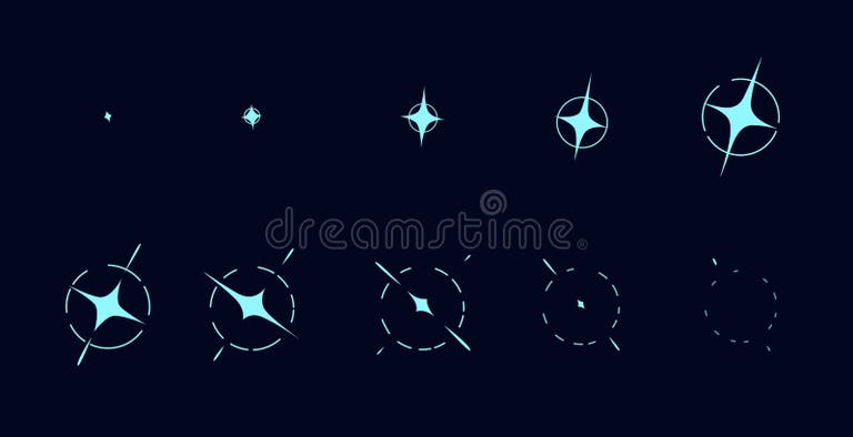 Sparkle Animation Sprite Stock Illustrations 175 Sparkle Animation