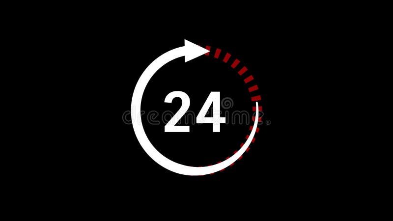 Animated Sign for 24 7 Availability, Work, Help Stock Video - Video of ...