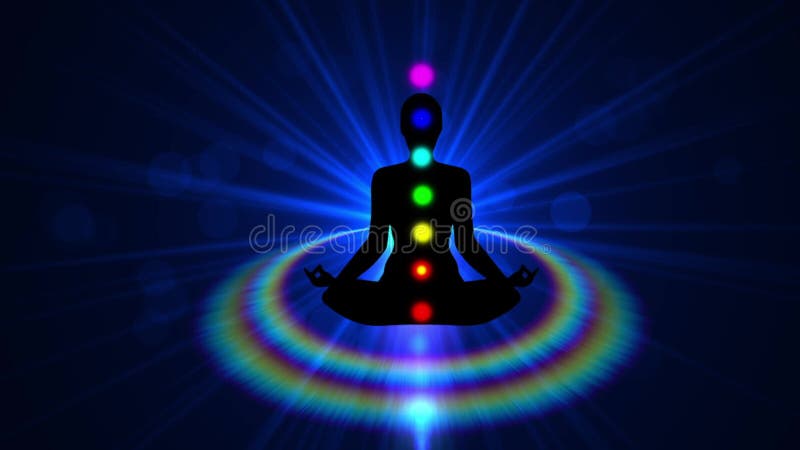 Meditation Animation, Silhouette of Women Activating Chakra Meditation ...