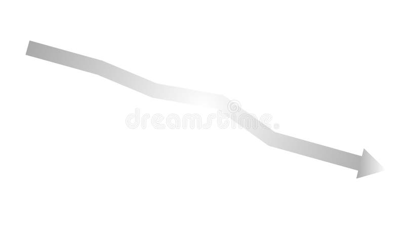 Animated Silver Arrow. Recession Chart of Economy. Economic Crisis, Recession, Decrease Graph ...