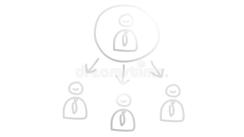 Animated Silver Hand Drawn Doodle of Management. Concept of Teamwork ...