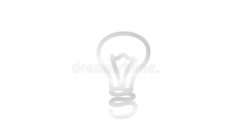 Animated Silver Icon of Lightbulb. Concept of Idea and Creative. Symbol ...