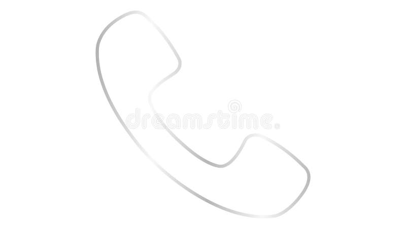 Animated Silver Linear Icon of Phone. Symbol of Handset. Concept of ...