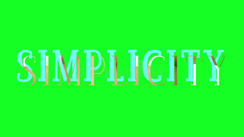 Animated simplicity text stock video. Video of design - 267520731