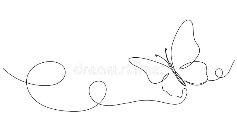 Animated Single Line Drawing of a Butterfly Stock Video - Video of ...