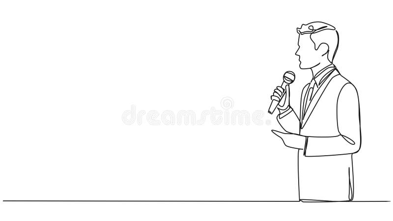 Animated Single Line Drawing of Speaker at Business Conference Stock ... Animated Single Line Drawing of Speaker at Business Conference Stock ...