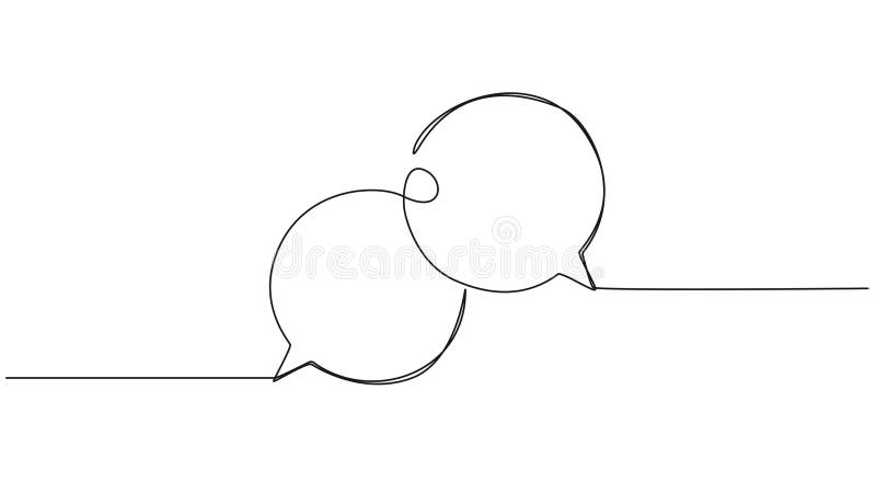 Animated Single Line Drawing of Two Speech Bubbles Stock Video - Video ... Animated Single Line Drawing of Two Speech Bubbles Stock Video - Video ...