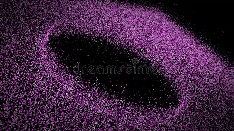 Small Digital Particles Moving in Cyber Space , Hi-tech Pink Particles ...