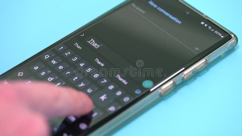Thank You, Text Message, Typing Texting Mobile Phone Stock Video ...