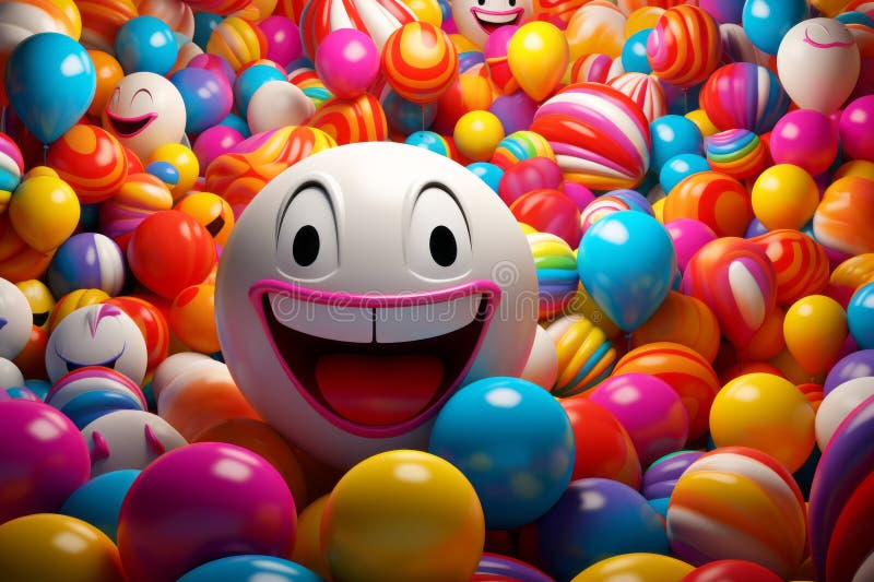 Smiley Ball stock photo. Image of happy, studio, white - 10555650