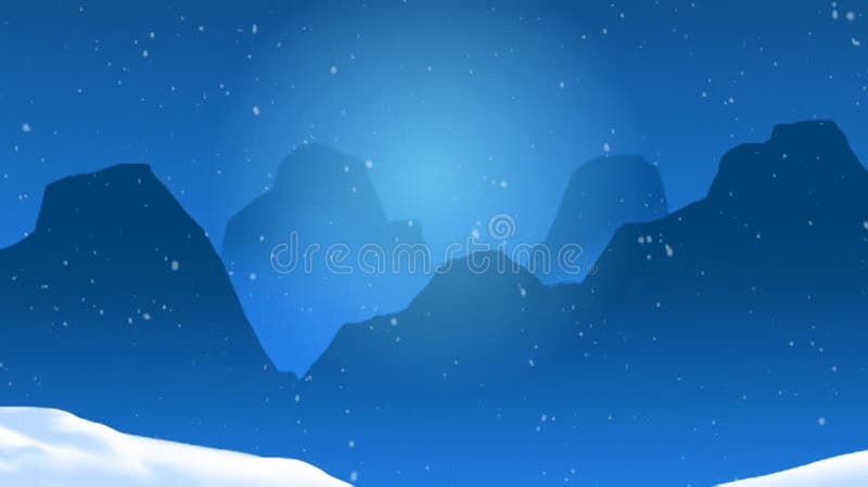 Animated Snow Mountains stock video. Video of animated - 260147121