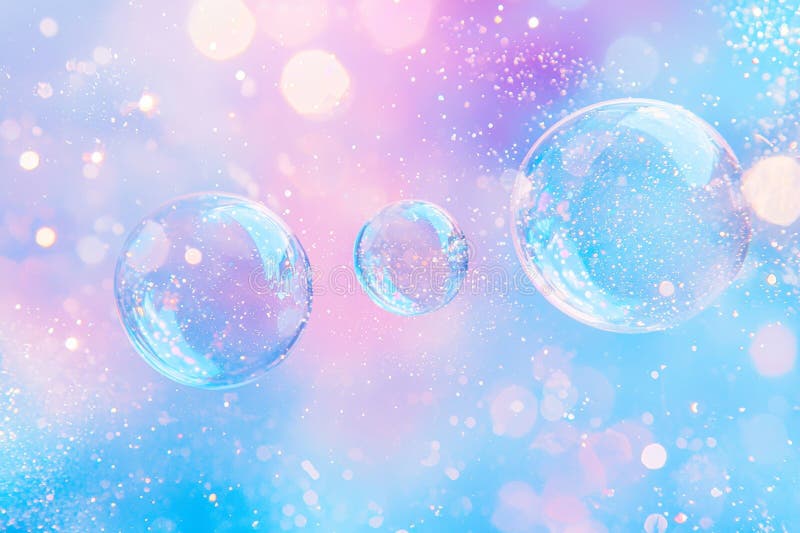 An Animated of Soap Bubbles Blowing Against a Transparent Sphere ...