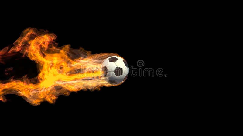 Animated Soccer Ball on Fire Stock Footage - Video of fireball, flame ...