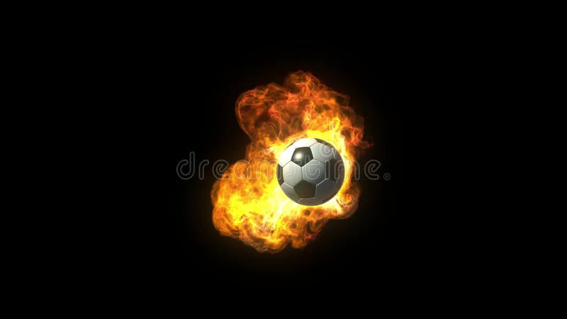 Animated Soccer Ball on Fire Stock Footage - Video of fireball, flame ...
