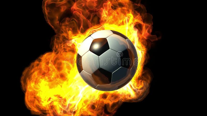 Animated Soccer Ball on Fire Stock Footage - Video of fireball, flame ...
