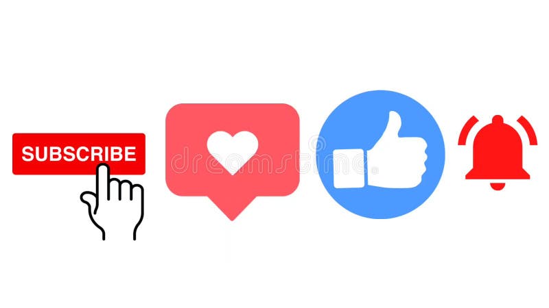 Animated Social Media Buttons, Like and Subscribe Animation, Bell Icon ... Animated Social Media Buttons, Like and Subscribe Animation, Bell Icon ...