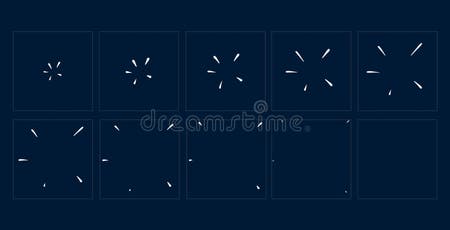 Animated Sparkle or Shine Effect, Game Sprite Stock Vector ...