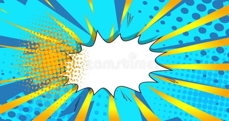 Animated Speech Bubble. Abstract Background Animation in Pop Art ...