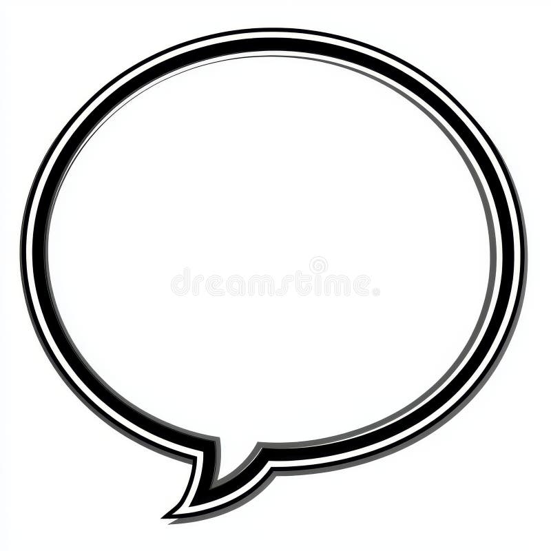 An Animated Speech Bubble Frame Sticker in a Cartoon Pop Art Style ...