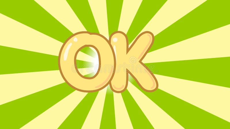 Animated OK Text Effect with Transparent Background for Video Stock ...