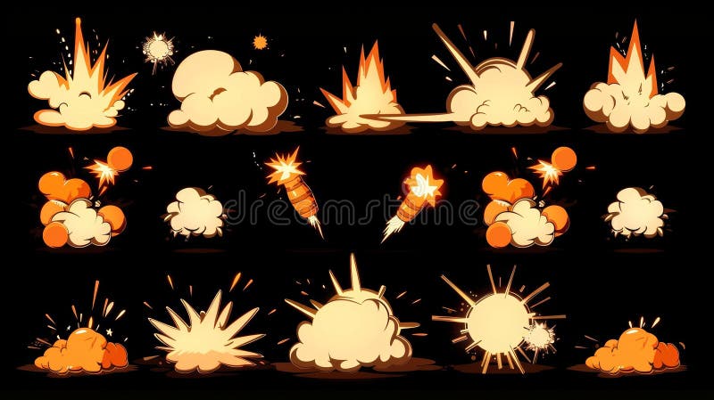 An Animated Sprite Sheet of a Bomb Explosion Sequence. Modern 2d ...