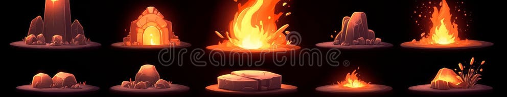 An Animated Sprite Sheet Depicting a Dynamite Explosion, Consisting of ...