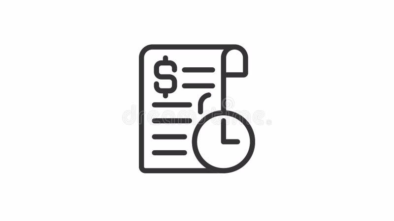 Animated Standing Order Color Icon Stock Footage - Video of thin ...