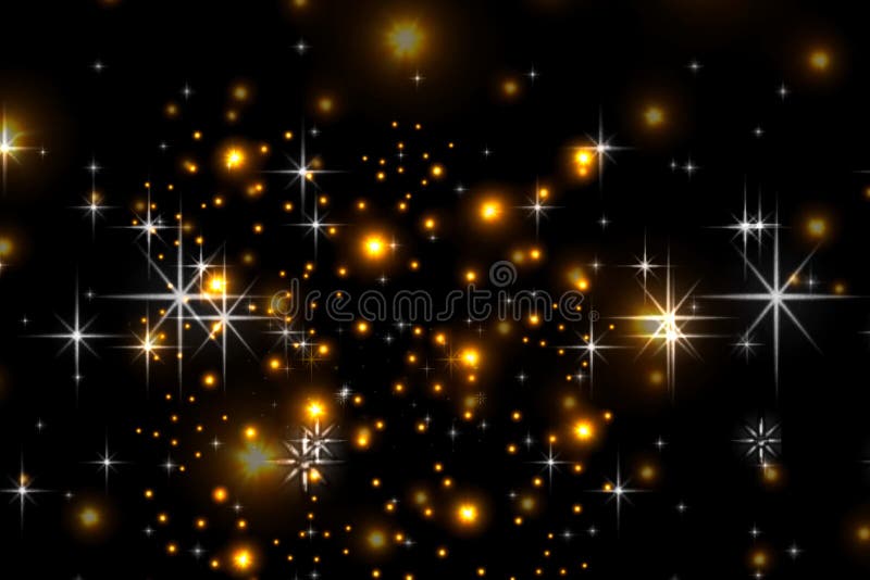 Animated Stars on a Black Background. Stock Illustration - Illustration ...