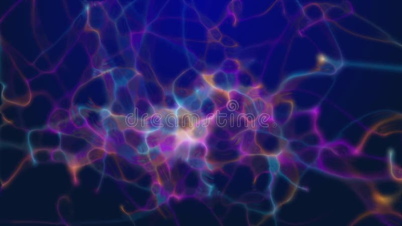 Animated Streams of Colored Plasma in Space. Surreal Video Background ...