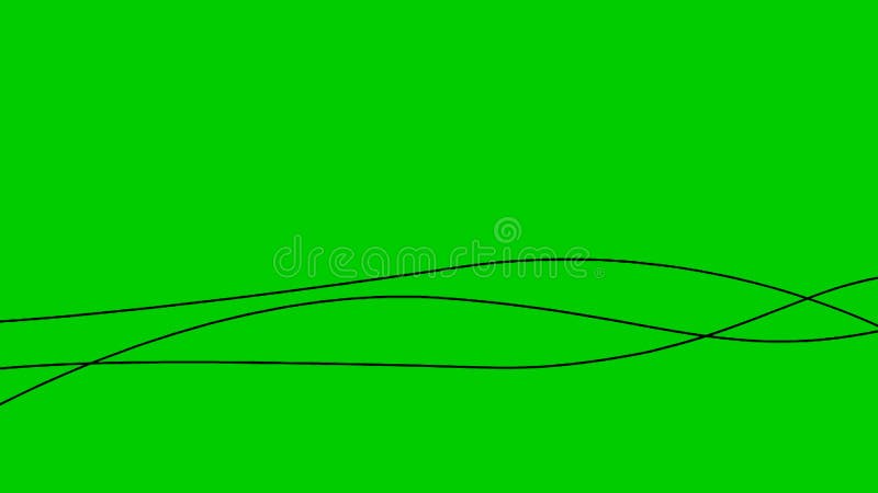 Animated Stripes Appear and Disappear. Decorative Lines. Three Black ...