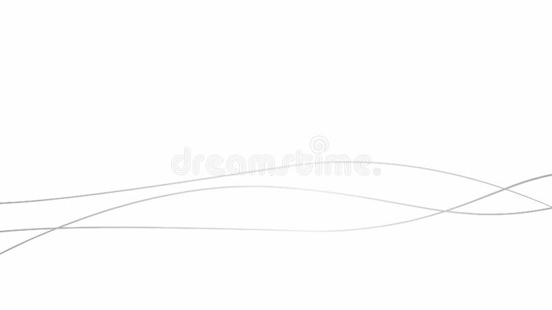 Animated Stripes Appear and Disappear. Decorative Lines. Three Silver ...