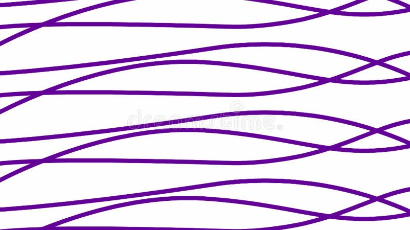 Animated Stripes Appear and Disappear. Decorative Violet Lines. Waves ...