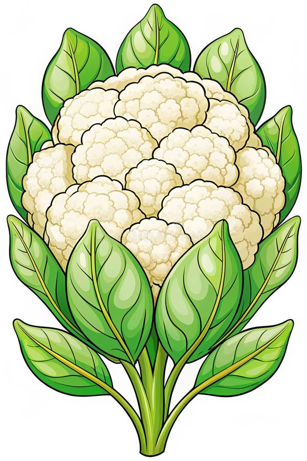 Animated Stroke Line Cauliflower Stock Illustration - Illustration of ...