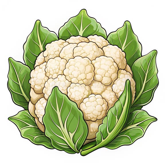 Animated Stroke Line Cauliflower Stock Illustration - Illustration of ...