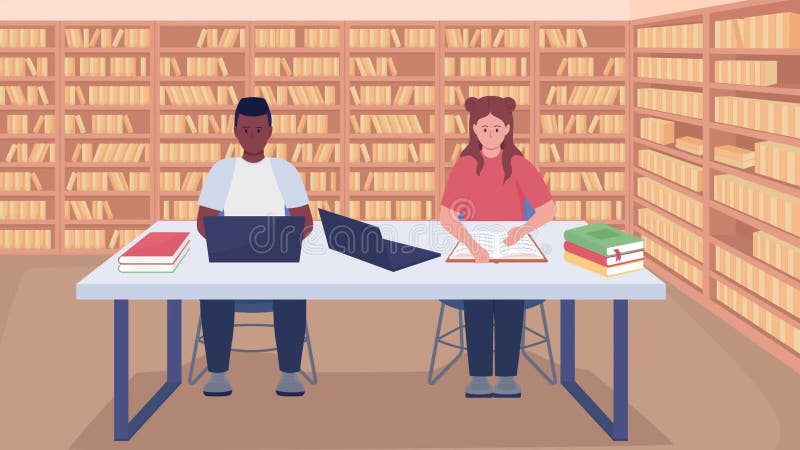 Animated Students in School Hallway Stock Video - Video of animation ...