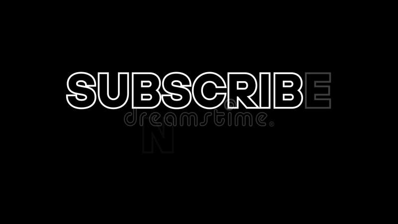 Animated Subscribe Now Text Bold Typography on Black Background Dark ...