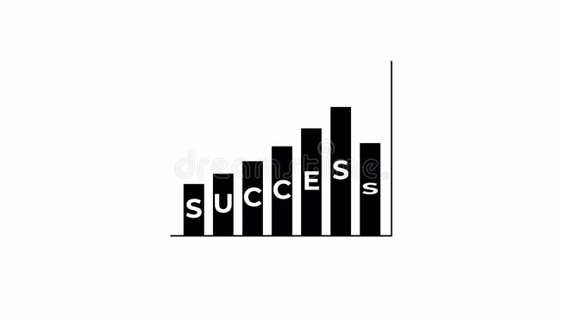 Animated Success Growth Chart. Business Progress Visualization Stock ...