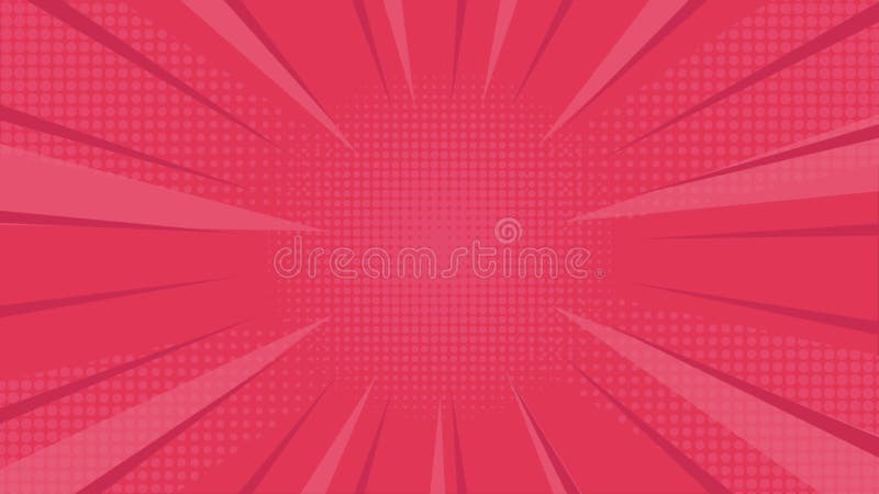 Animated Sunlight Red Comic Background in Pop and Halftone Style ...