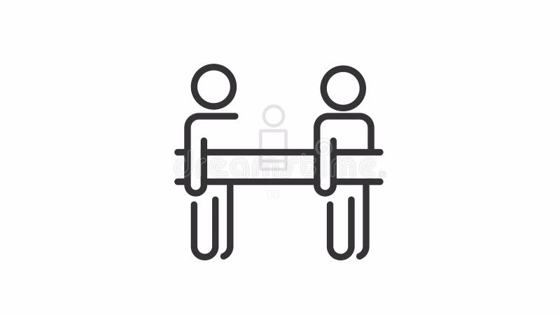 Animated Support White Linear Icon Stock Video - Video of team ...
