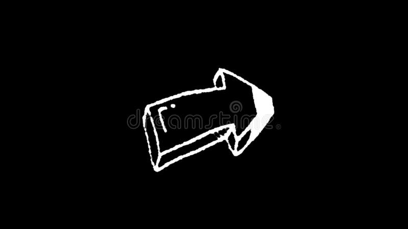 Animated Symbol of an Arrow with a Loop.white Arrow Rising Transparent ...