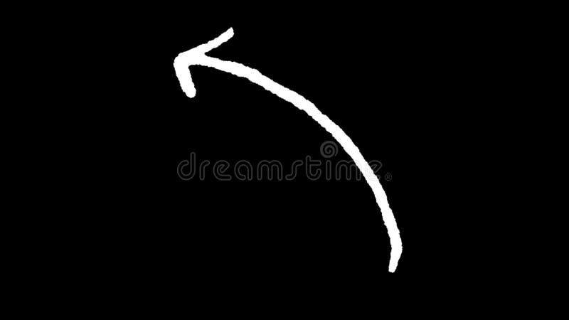 Animated Symbol of an Arrow with a Loop.white Arrow Rising Transparent ...