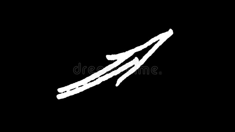 Animated Symbol of an Arrow with a Loop.white Arrow Rising Transparent ...