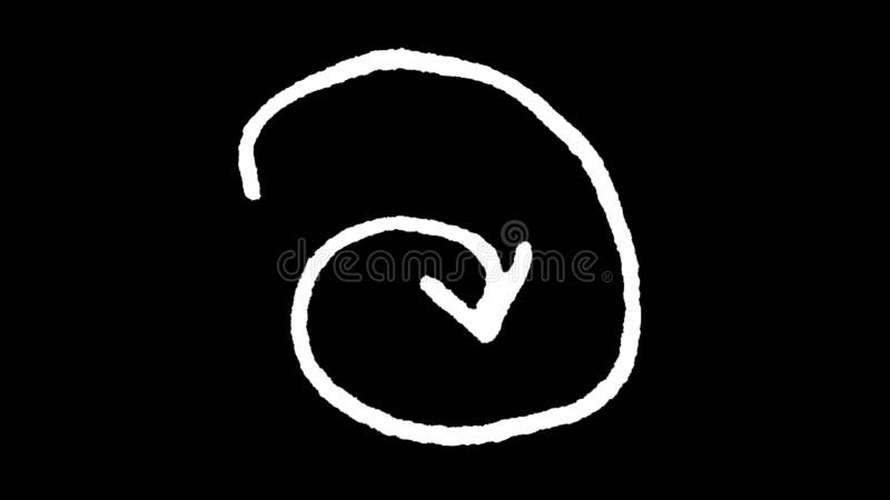 Animated Symbol of an Arrow with a Loop.white Arrow Rising Transparent ...