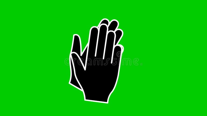Animated Red Symbol of Hands. Hands Clap. Icon of Applause. Looped ...