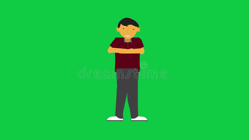 Animated Talking Student Character Stock Video - Video of listening ...