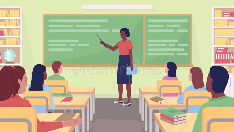 Animated Students in School Hallway Stock Video - Video of animation ...